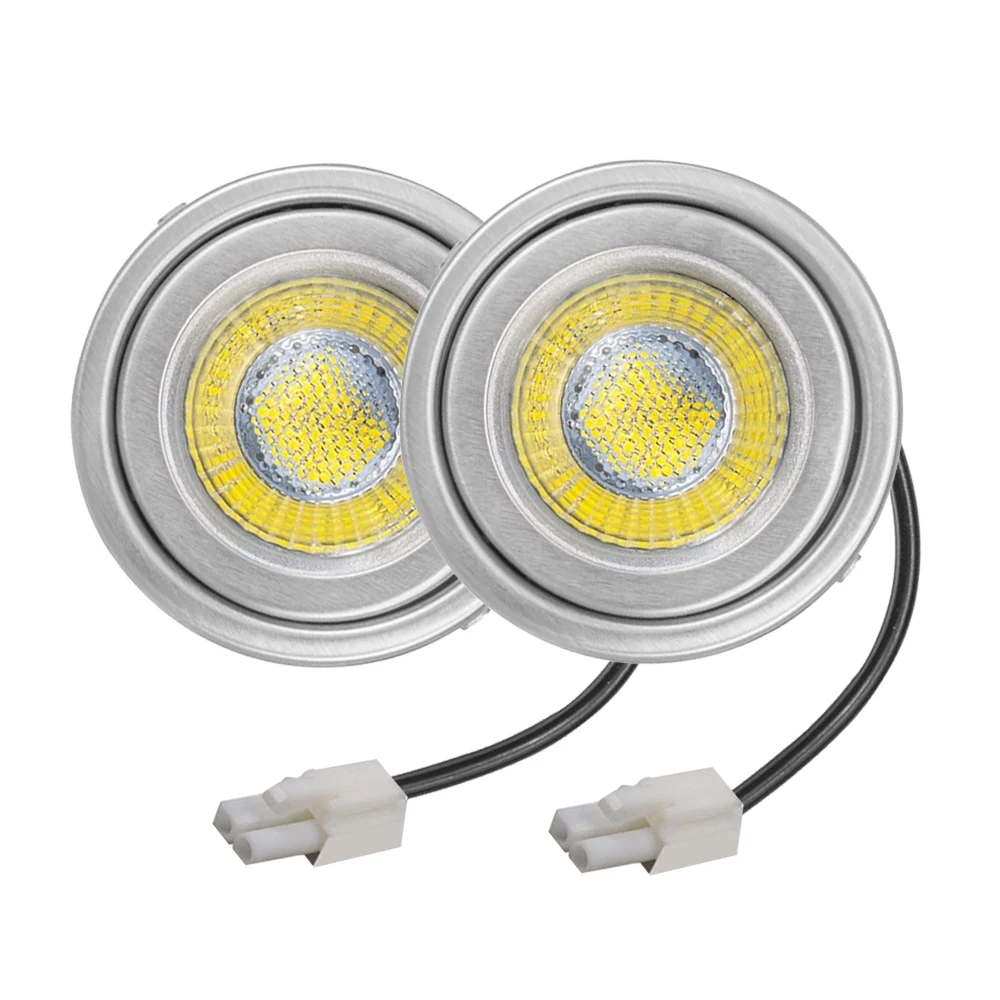 2-Piece AC DC 12V 68mm Cooker Hood LED Light 1.5W Compatible with Old ...