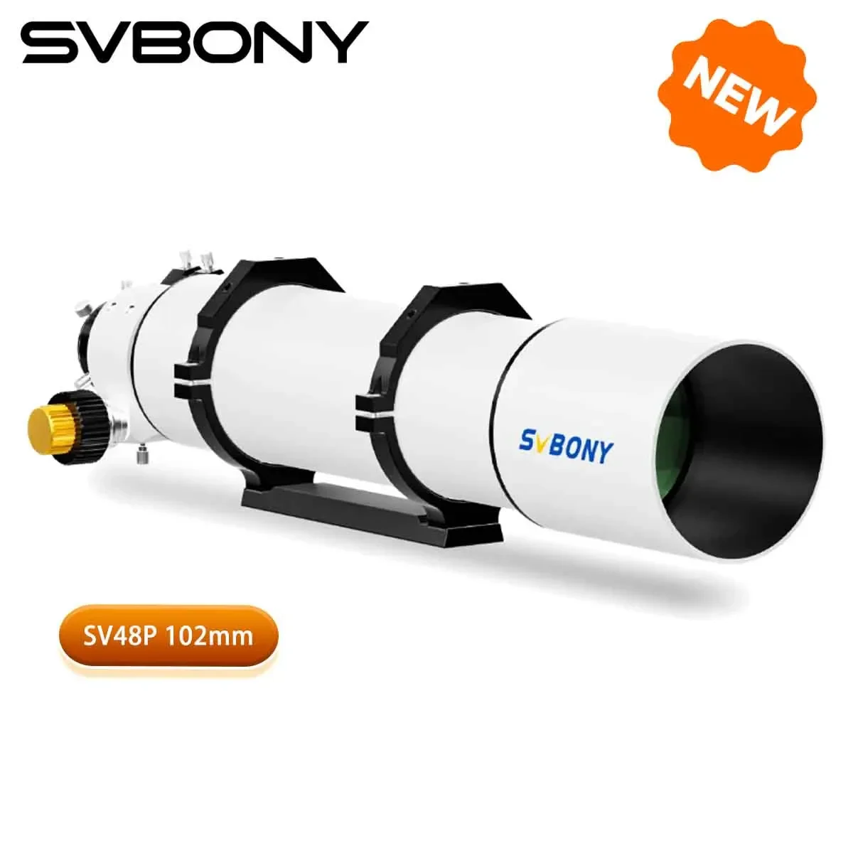 Svbony SV48P 102mm 망원경 굴절기 무색 OTA, 2.5" RAP 이중 속도 포커싱 및 더브테일 장착 플레이트 포함 ...