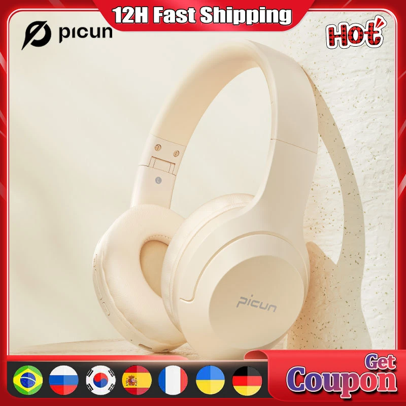 Picun B 01S Wireless Bluetooth Headphones Super Bass Noise Canceling ...