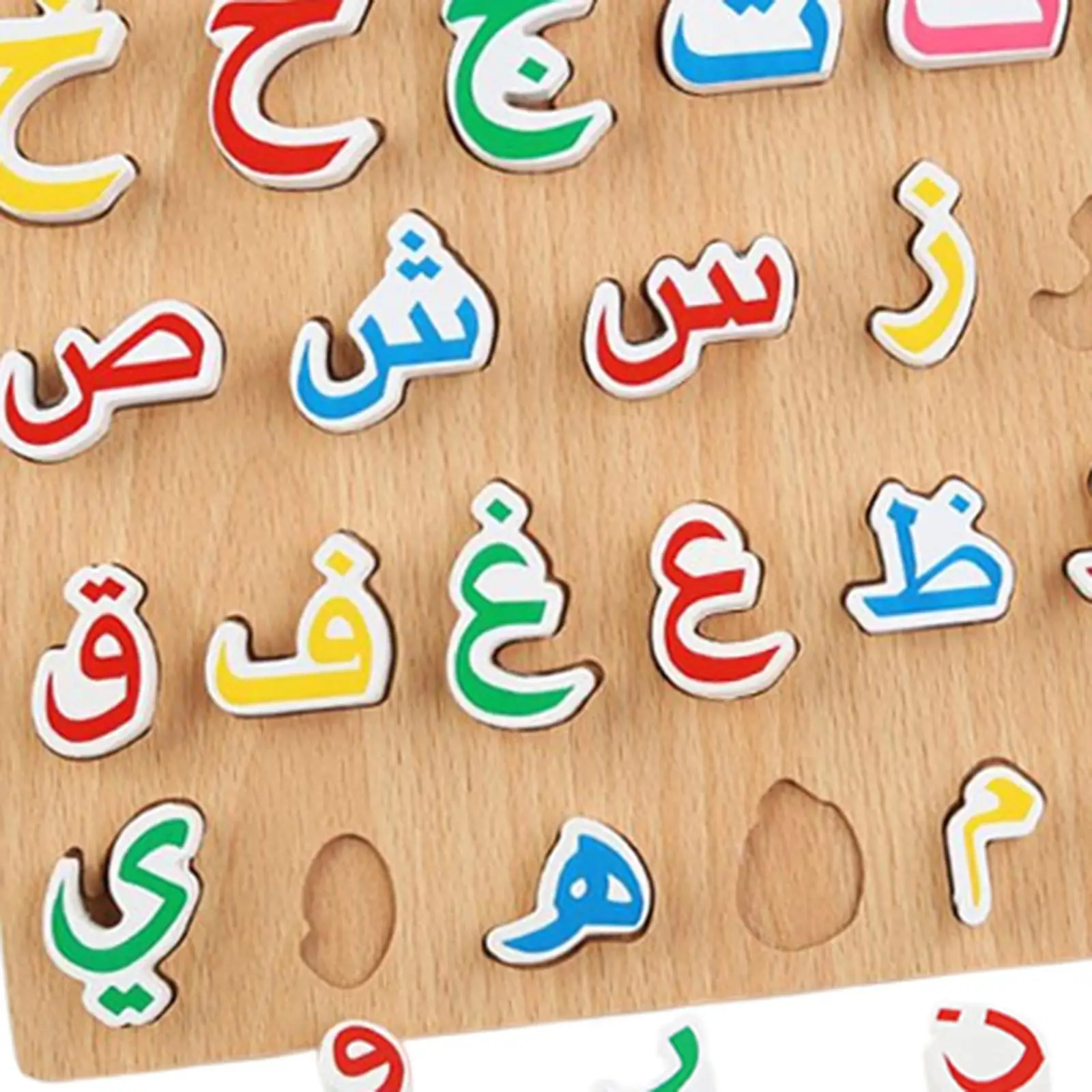 Wooden-Toddlers-Arabic-Alphabet-Puzzles-Board-Teaching-Tool-Measure-11 ...
