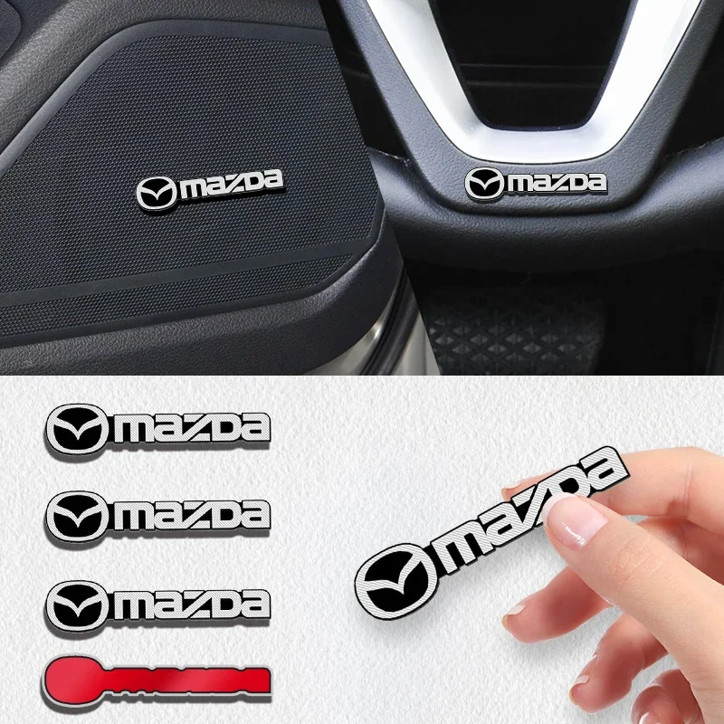4pcs Car Stereo Audio Video Sound Sticker For Mazda 2 3 4 5 6 7 8 323 ...