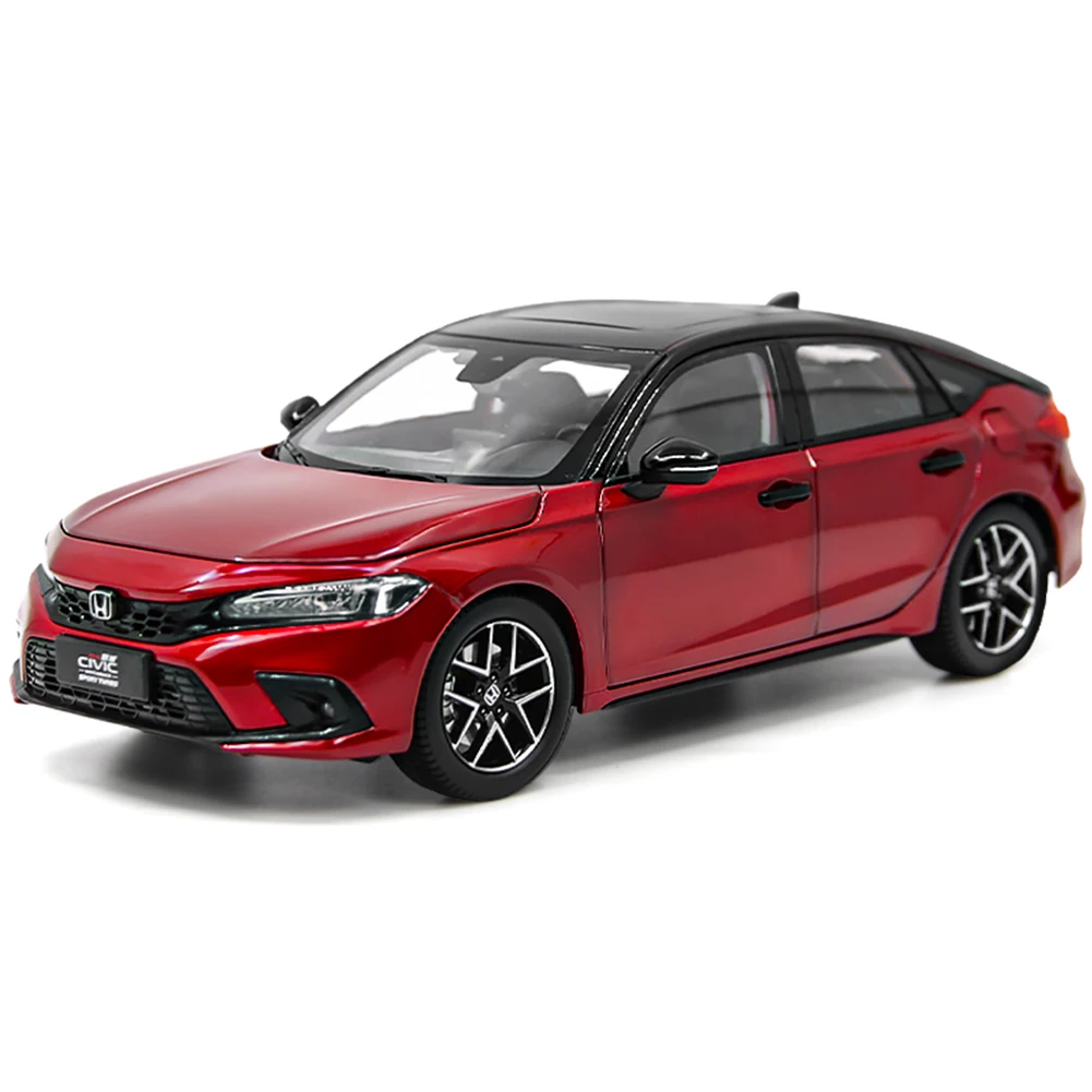 1-18-Scale-Honda-Civic-Hatchback-2023-Car-Model-Red-Color-Simulation ...