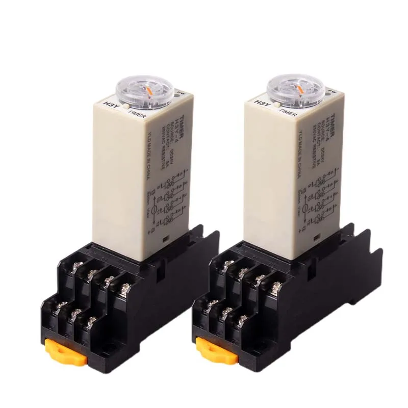 1Pc H3Y-4 AC110V 220V Power on Time Delay Relay Timer Switch 1S/5S/10S ...