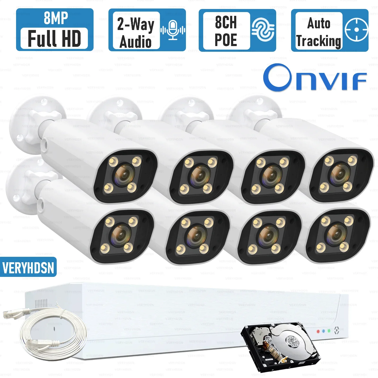 CCTV-Security-Camera-System-4K-8MP-NVR-POE-8CH-C-mera-IP-Kit-de-Vigil ...