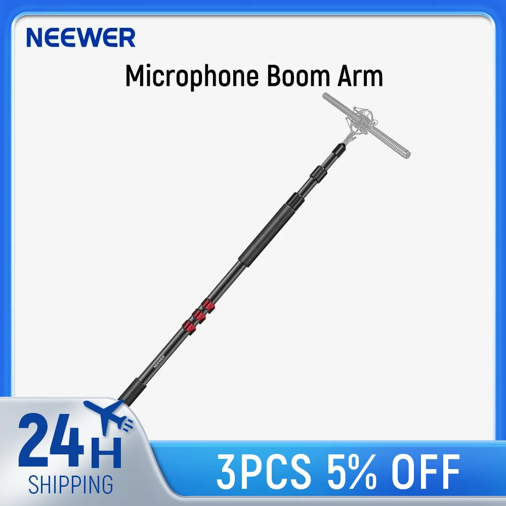 NEEWER-NW-7000-Microphone-Boom-Arm-3-Section-Extendable-Handheld-Mic ...