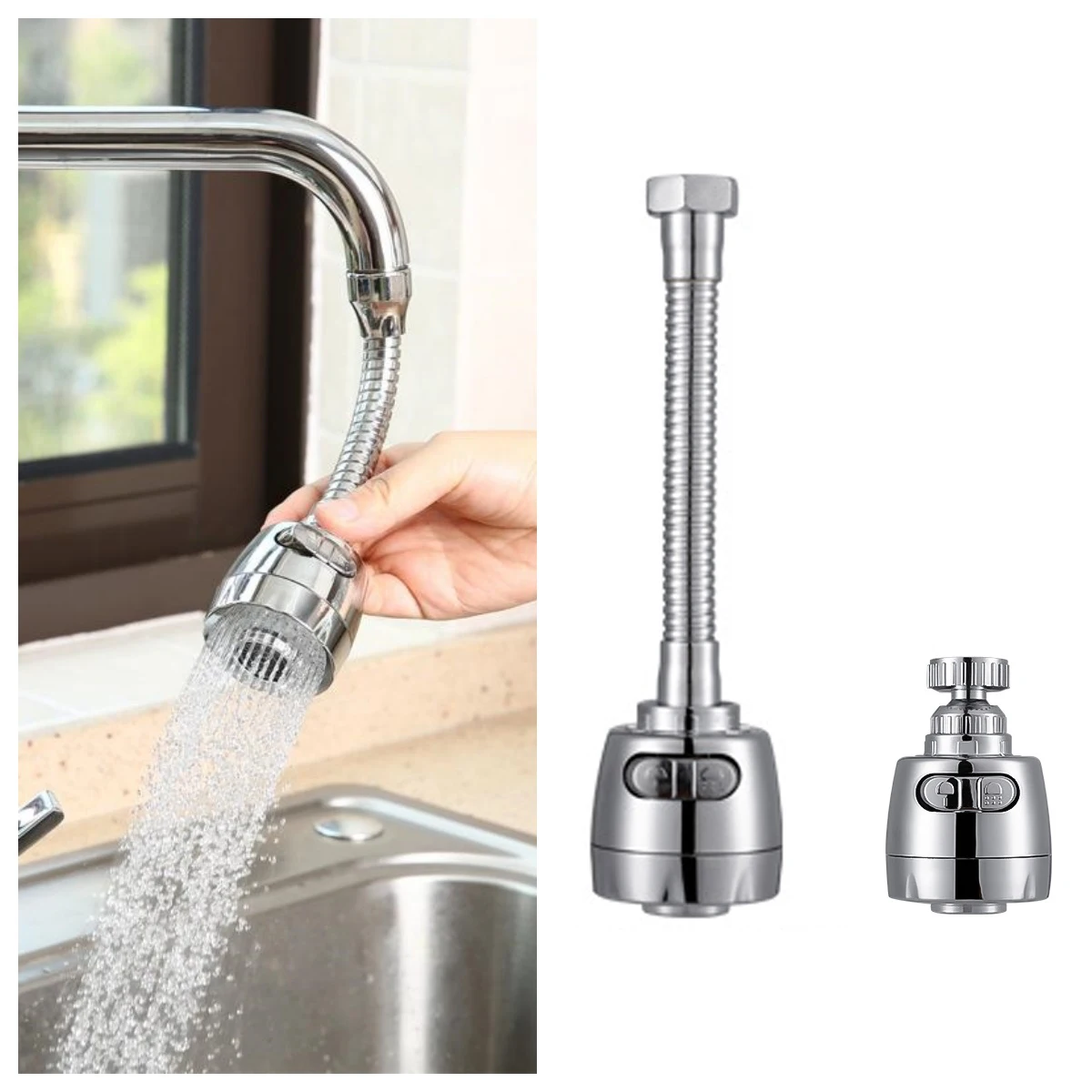 2-Modes-360-Rotatable-Bubbler-Kitchen-Gadgets-High-Pressure-Faucet ...