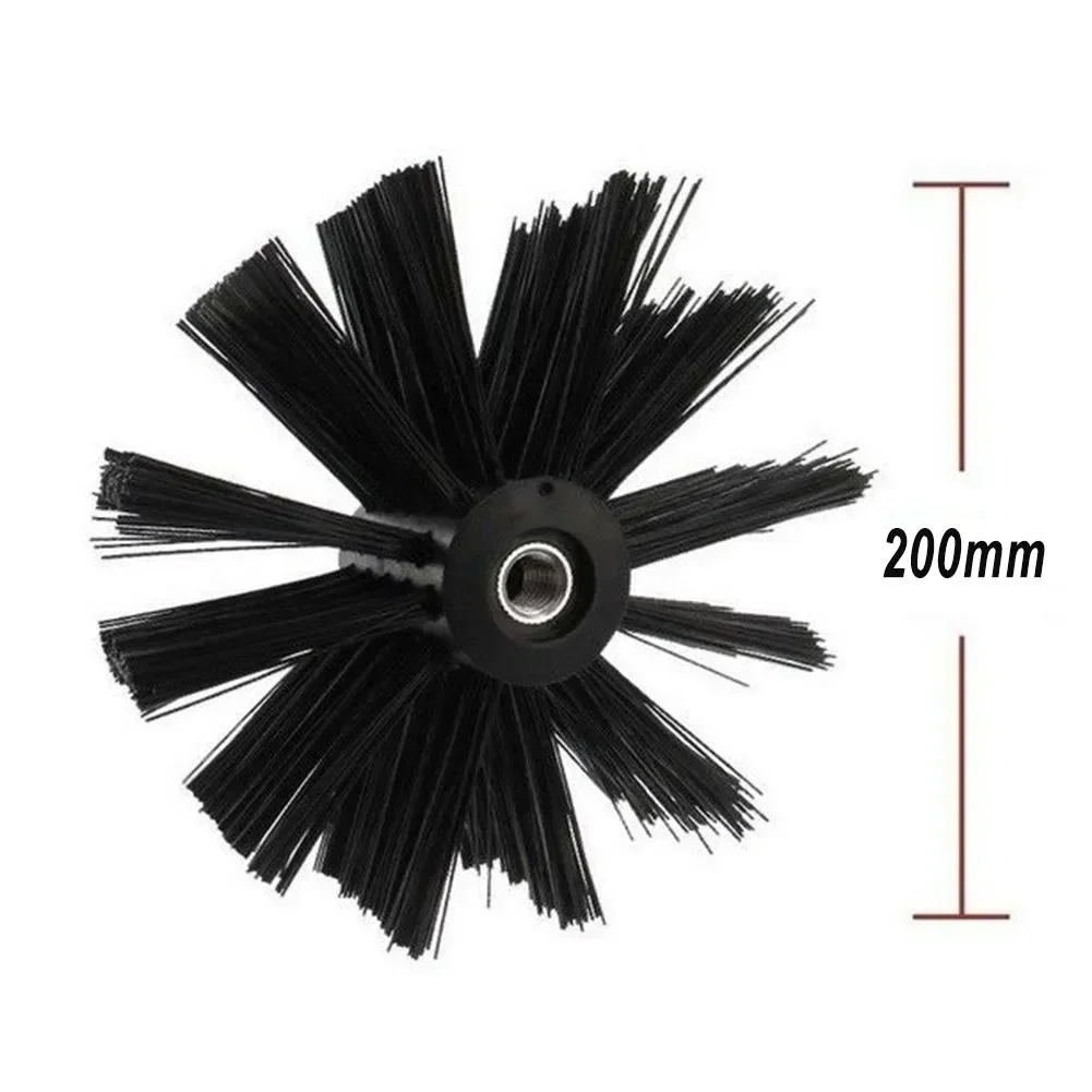 200mm Chimney Brush Rotary Dryer Vent Cleaning Brush Bristle Head Rod ...