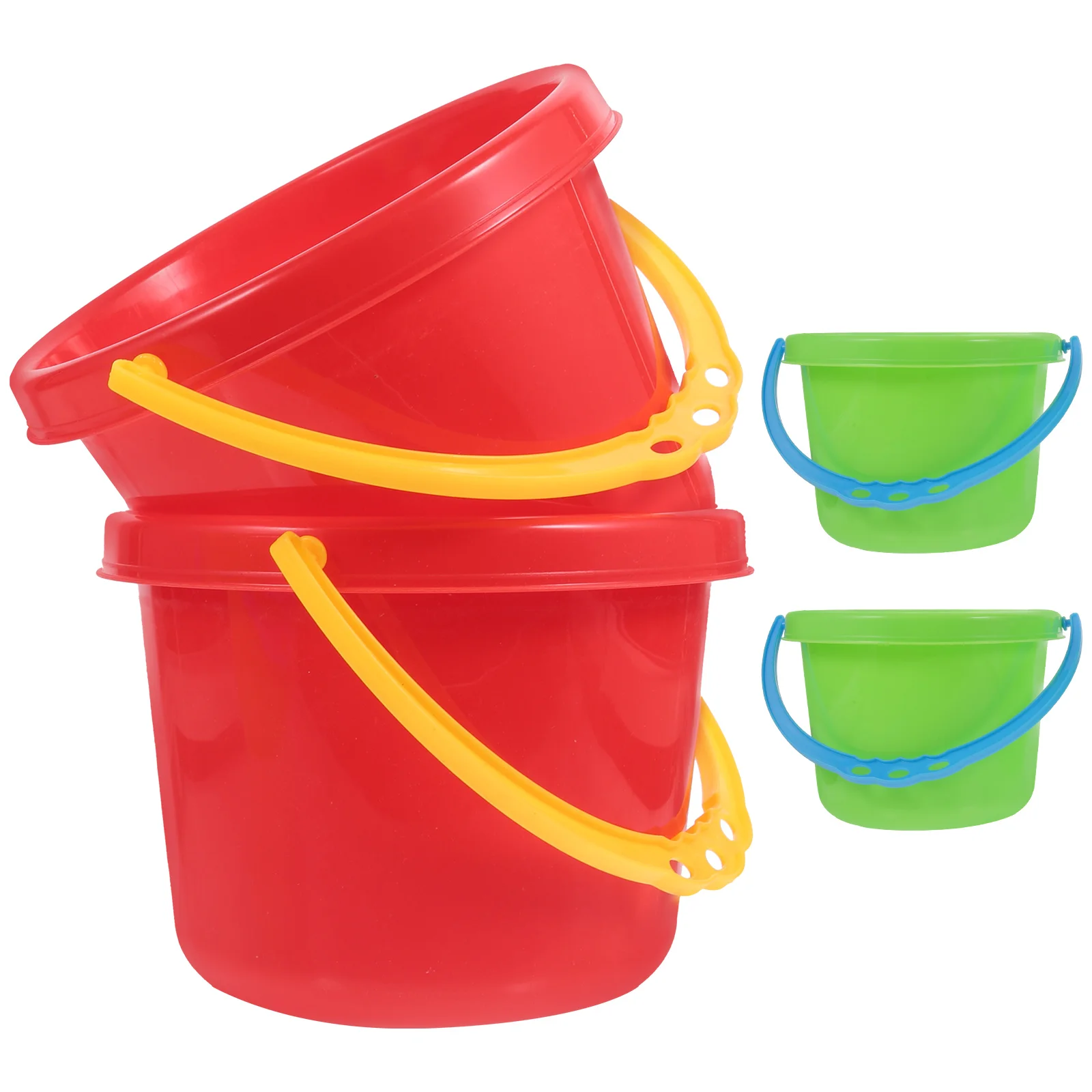 4-Pcs-Kids-Plastic-Bucket-Mini-Bucket-Toy-Mini-Water-Toy-Bucket ...