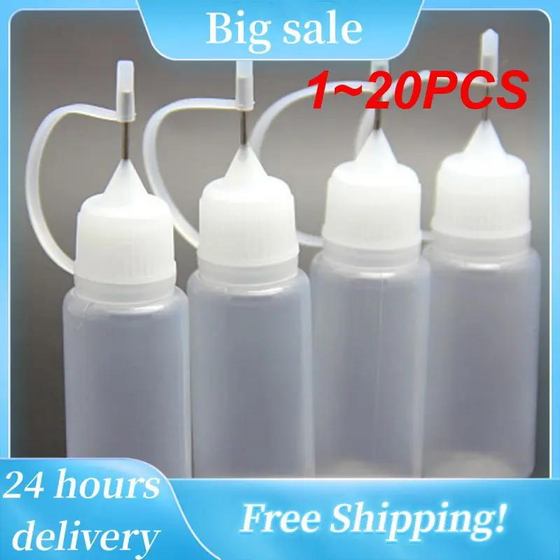 1-20PCS-Lengthened-Needle-Tube-Bottle-10ml-Glue-Dropper-Adhesive-Tip ...