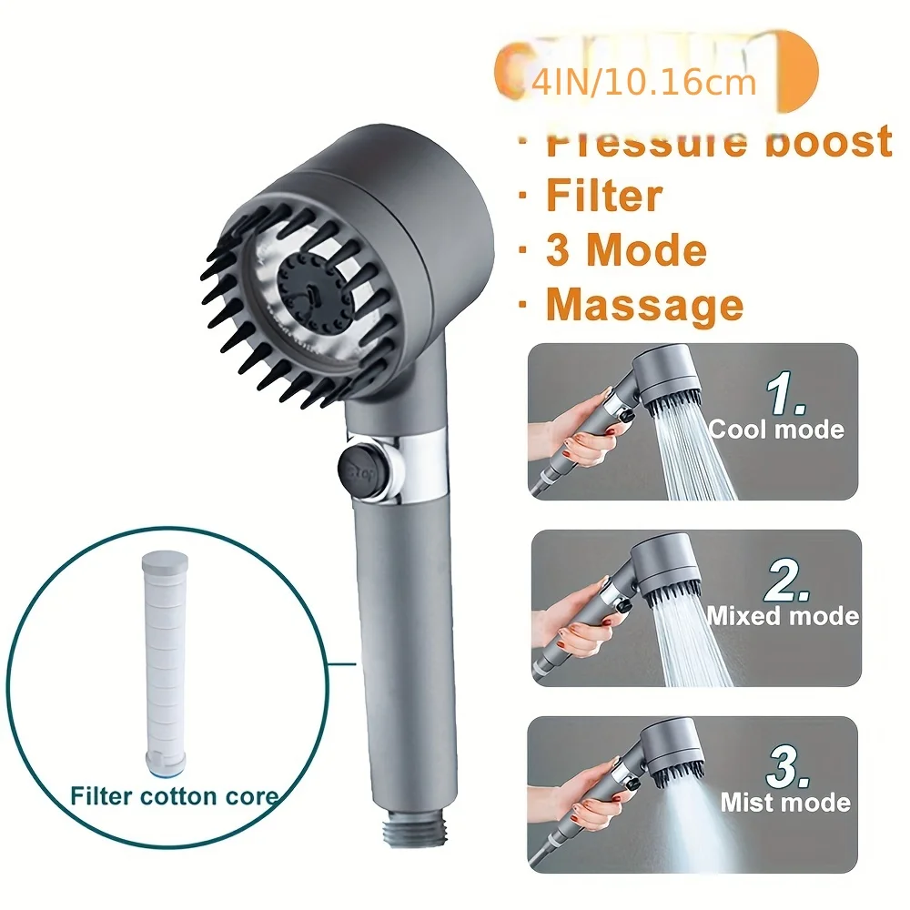 1set Multi-Functional Shower Head with Filter - High Pressure Spray ...