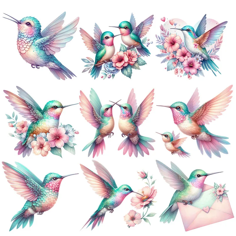 Transfer-ncia-De-Calor-Do-Beija-flor-Dourado-Na-Roupa-Ferro-No-Patch ...