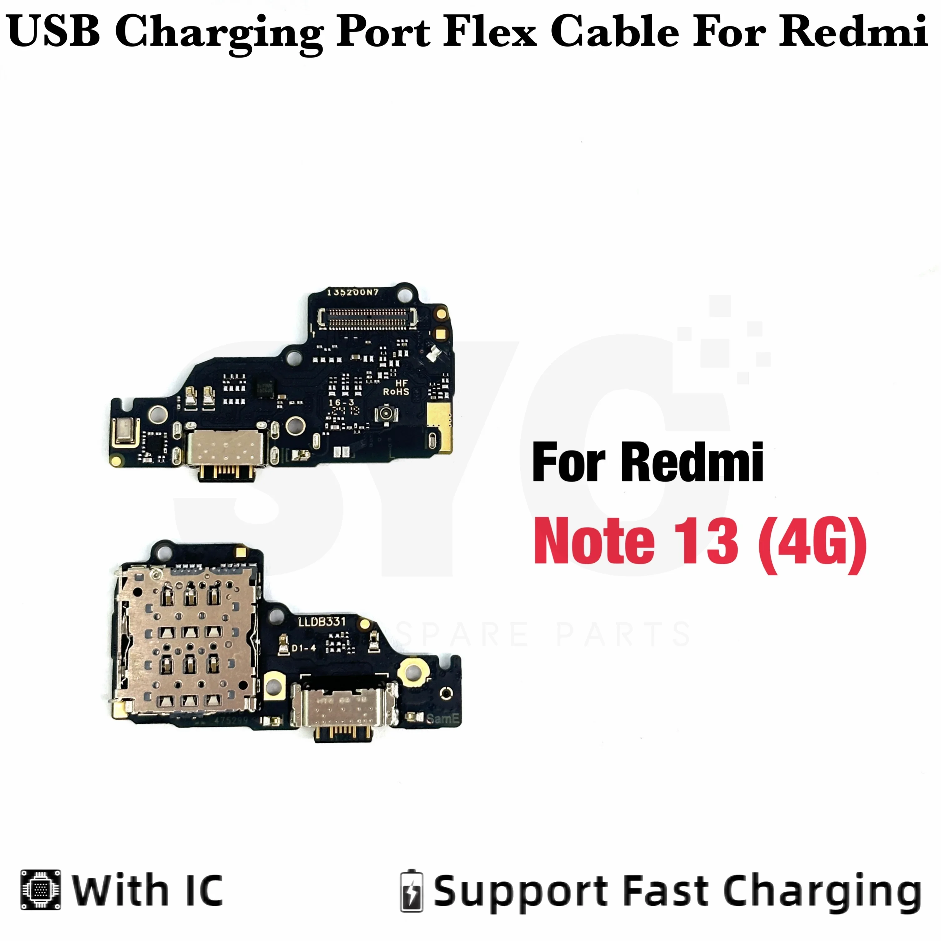 Buena-calidad-para-Xiaomi-Redmi-Note-13-4G-placa-de-carga-USB-puerto-de ...
