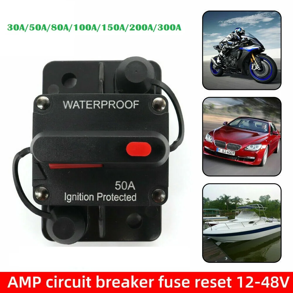 Fusible Voiture,Disjoncteur double batterie IP67 étanche 12V 24V 48V ...