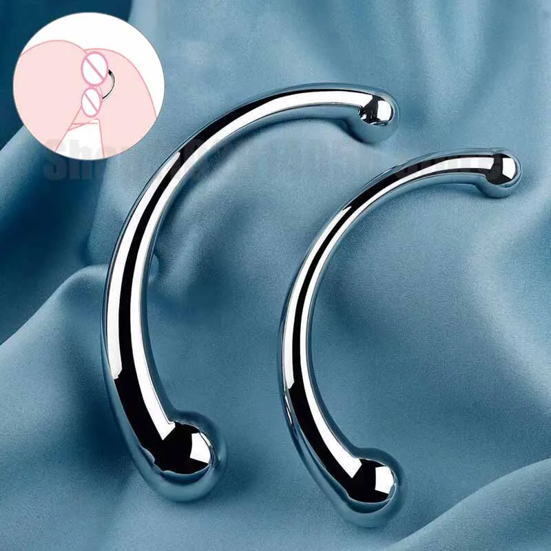 Double-Head-Stainless-Steel-G-Spot-Wand-Men-Prostate-Massage-Stick ...