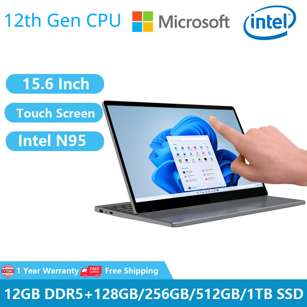 Greatium G156 Touch Screen Laptops Tablet Gaming Notebook Windows 11 2 in 1 15.6" 12th Gen Intel ...