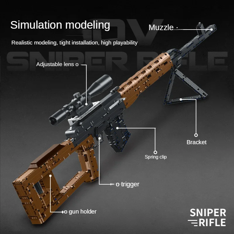 MOC-War-Series-Assembled-Toy-Guns-Building-Blocks-Sniper-Rifles-Boys ...