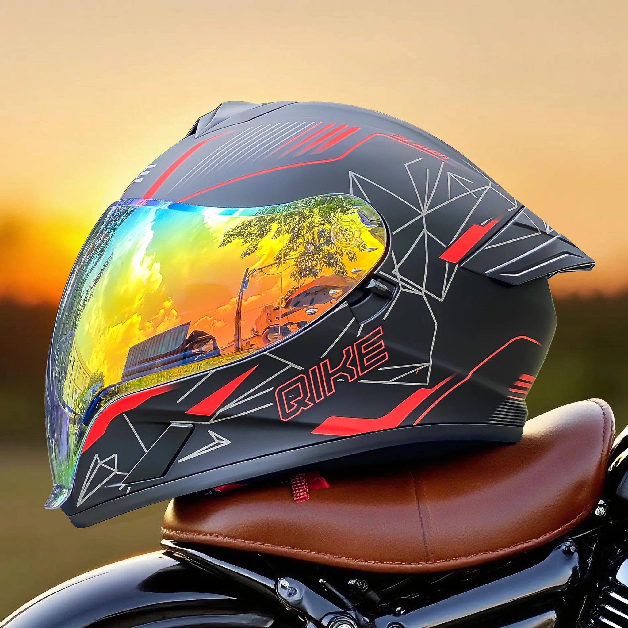 Motorcycle Helmet Colored lenses High Quality Dual Lens Modular Flipped ...
