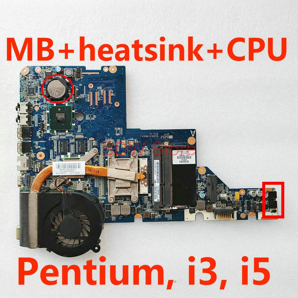 DA0AX1MB6H1-DA0AX1MB6F0-Para-HP-CQ42-CQ62-G62-Livre-CPU-Radiador-595184 ...