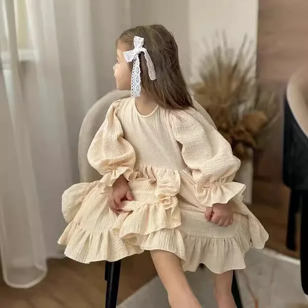 Dress-Casual-Eastern-Europe-Girl-Solid-Lotus-Leaf-Edge-Split-Fork-Dress ...