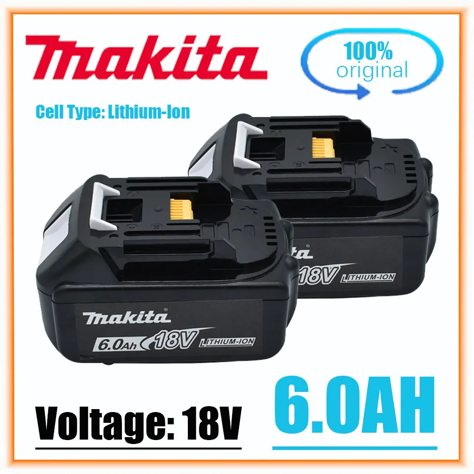 Makita-Original-18V-Makita-6000mAh-Lithium-ion-Rechargeable-Battery-18v-drill-Replacement ...