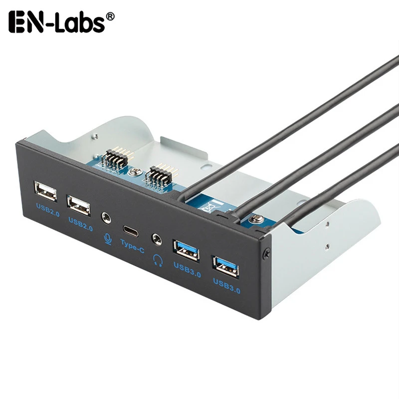5.25 Type C (10Gbps) USB 3.0 2.0 Audio 7 Ports Front Panel Computer ...