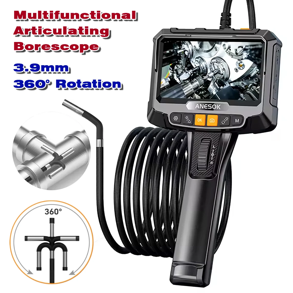 3-9mm-360-Piping-Rotary-Controlled-Video-Endoscopes-Cable-Camera ...
