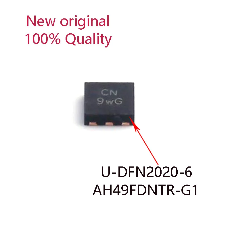 10 pces 100% novo original AH49FDNTR G1 cn U DFN2020 6 sensor de efeito ...