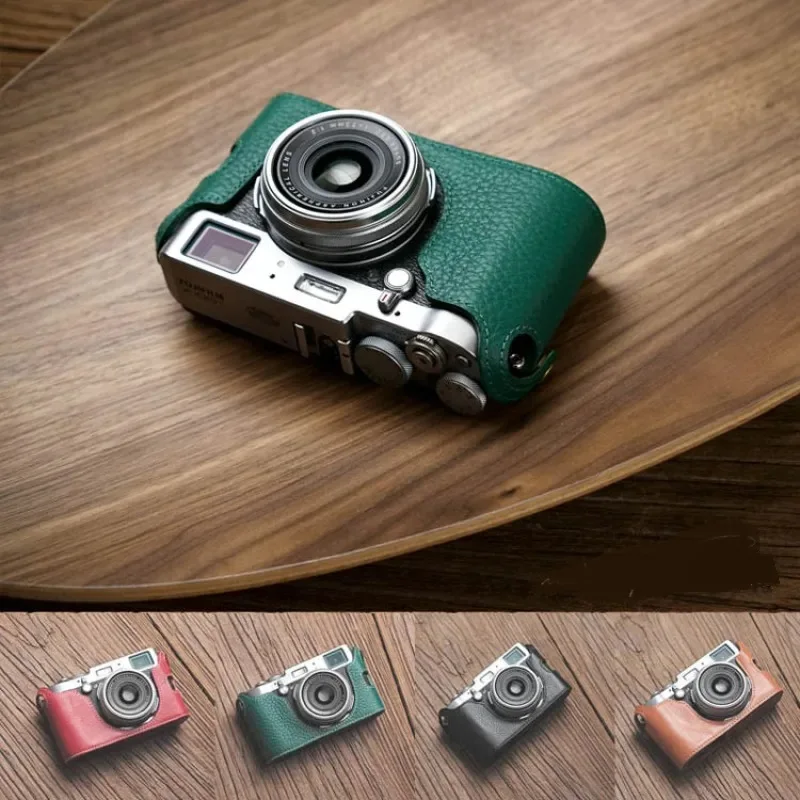 Genuine-Leather-Camera-case-Video-Half-Bag-Camera-Bodysuit-for-Fuji ...
