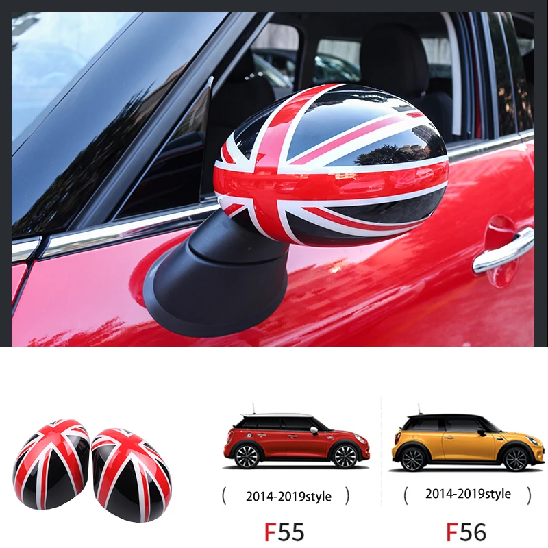 2 Pcs Car Rearview Mirror Decoration Shell For BMW Mini Modified Cooper ...