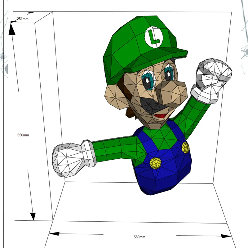 Papercraft Luigi