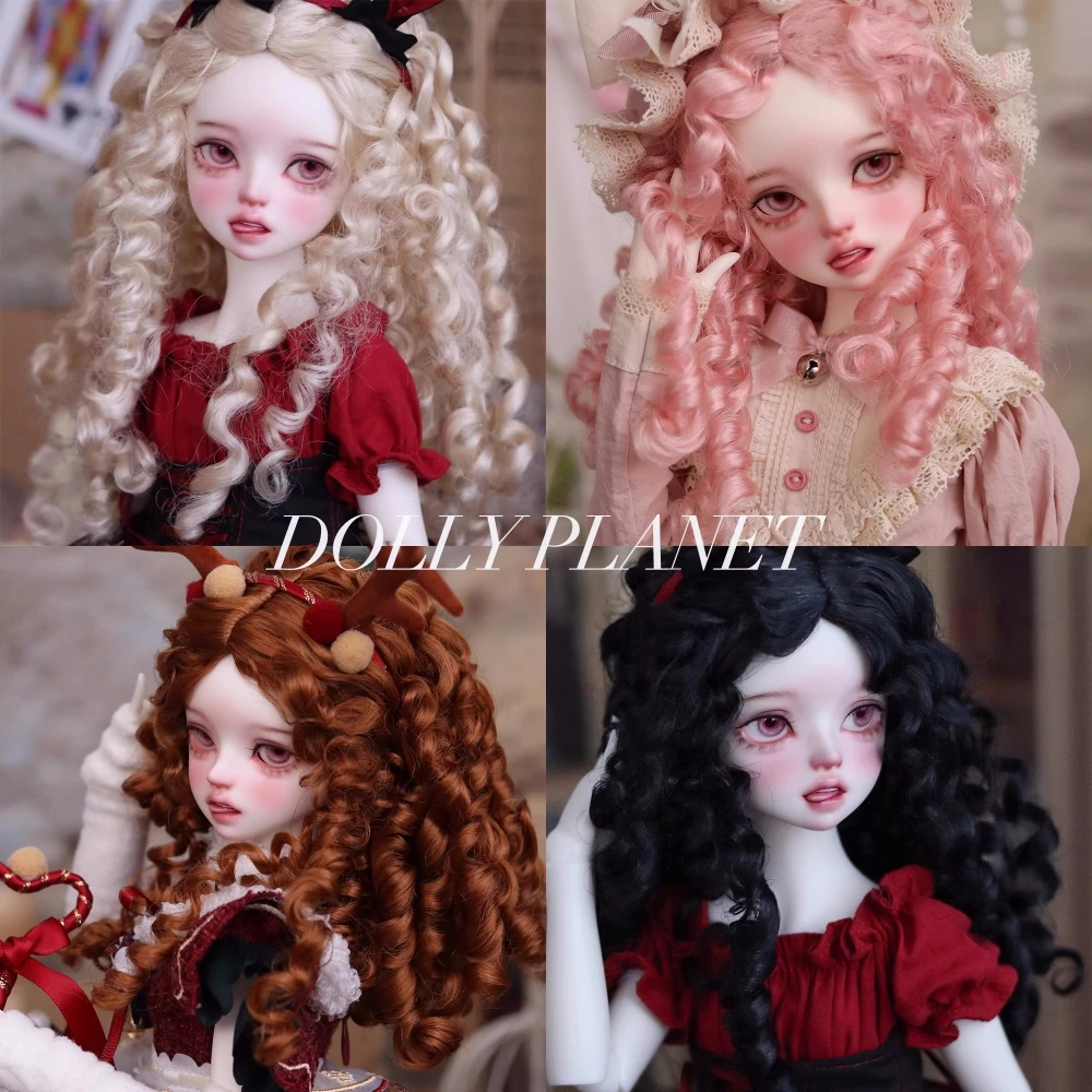 1/3 1/4 1/6 Blythe Uncle size Vintage middle part small curly hair ...