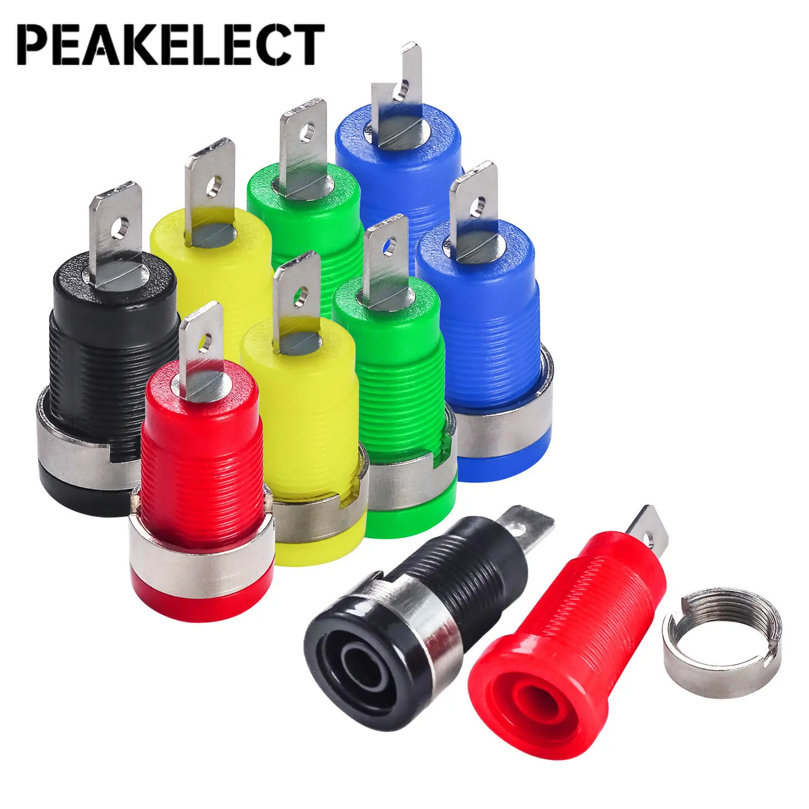 Peakelect-P3007-10pcs-Insulated-4mm-Nickel-Plated-Binding-Post ...