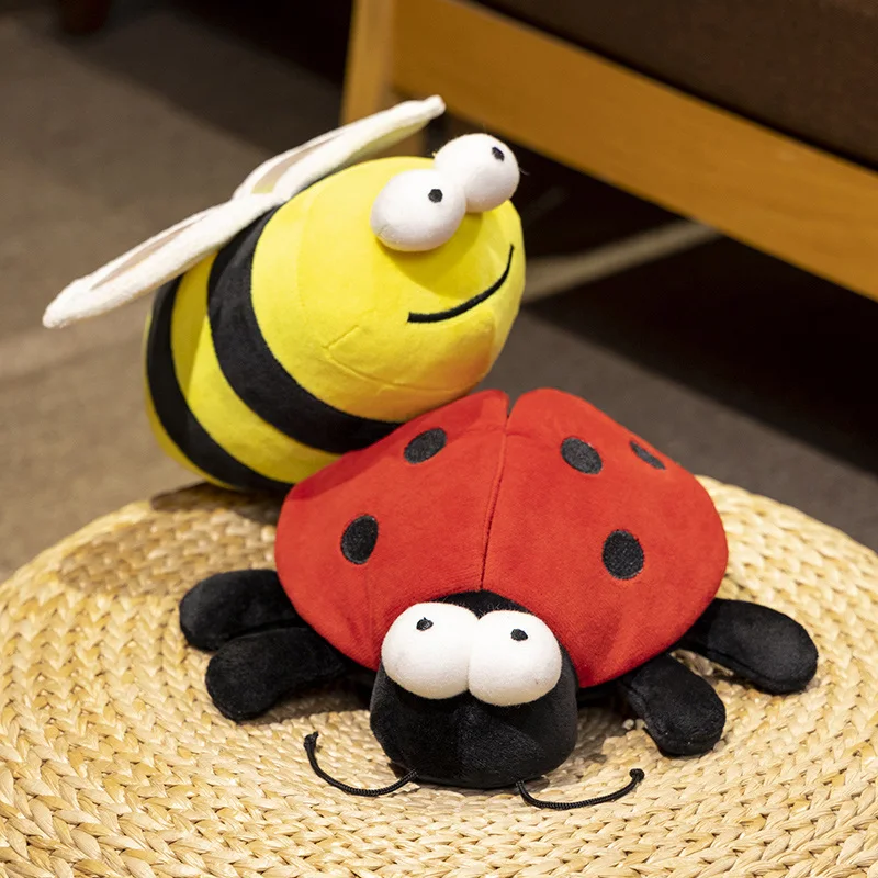 Creative-Cartoon-Colorful-Ladybug-Plushies-Doll-Soft-Stuffed-Animals ...