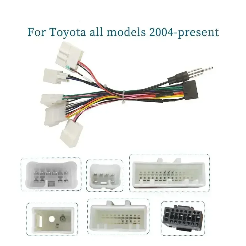 16-PIN-Car-ISO-Radio-Wire-Wiring-Harness-Adapter-for-Toyota-Stereo ...