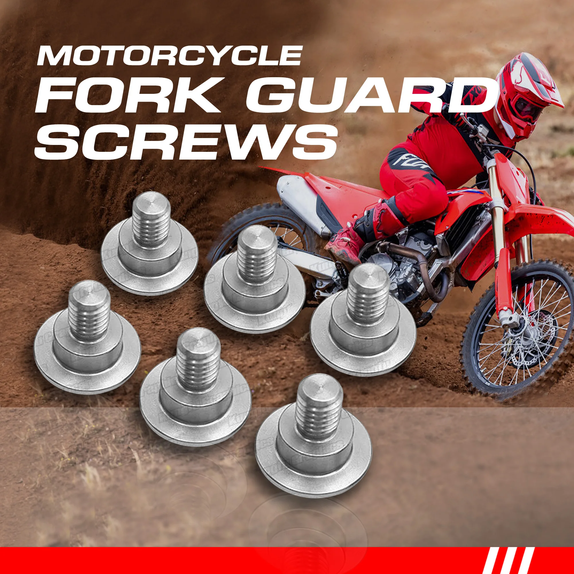 6pcs Dirt Bike Front Fork Guard Screws Bolts for Honda CR125 CR250 ...