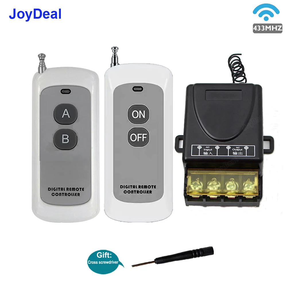 433MHz-Wireless-RF-Remote-Control-Switch-AC-110V-220V-Factory-Light ...