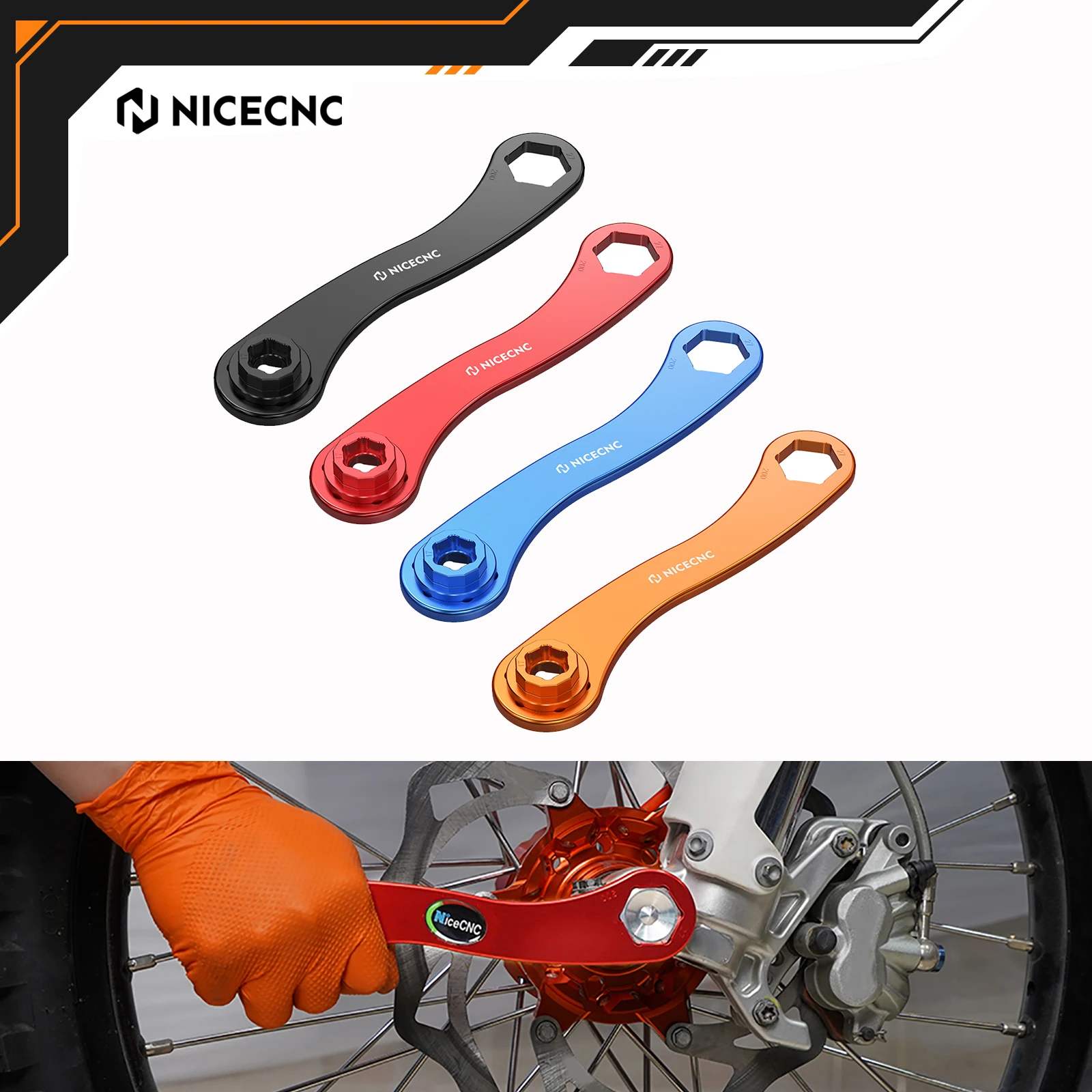NICECNC 17-27-32mm Front Rear Wheel Axle Wrench Tool Spanner Removal ...