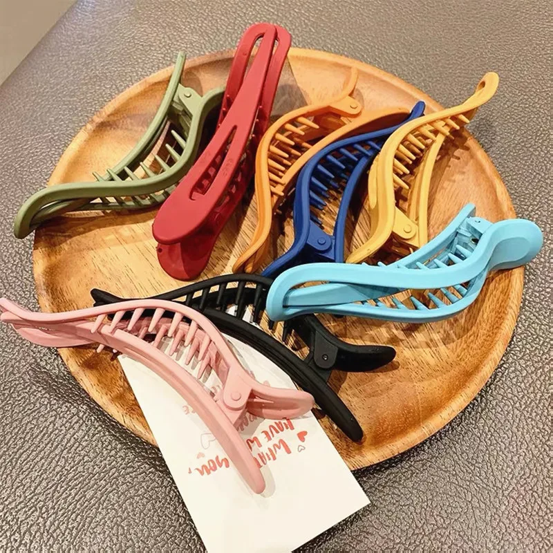 Acrylic-color-Hair-Clips-Solid-Color-Banana-Clip-Women-s-Hair ...