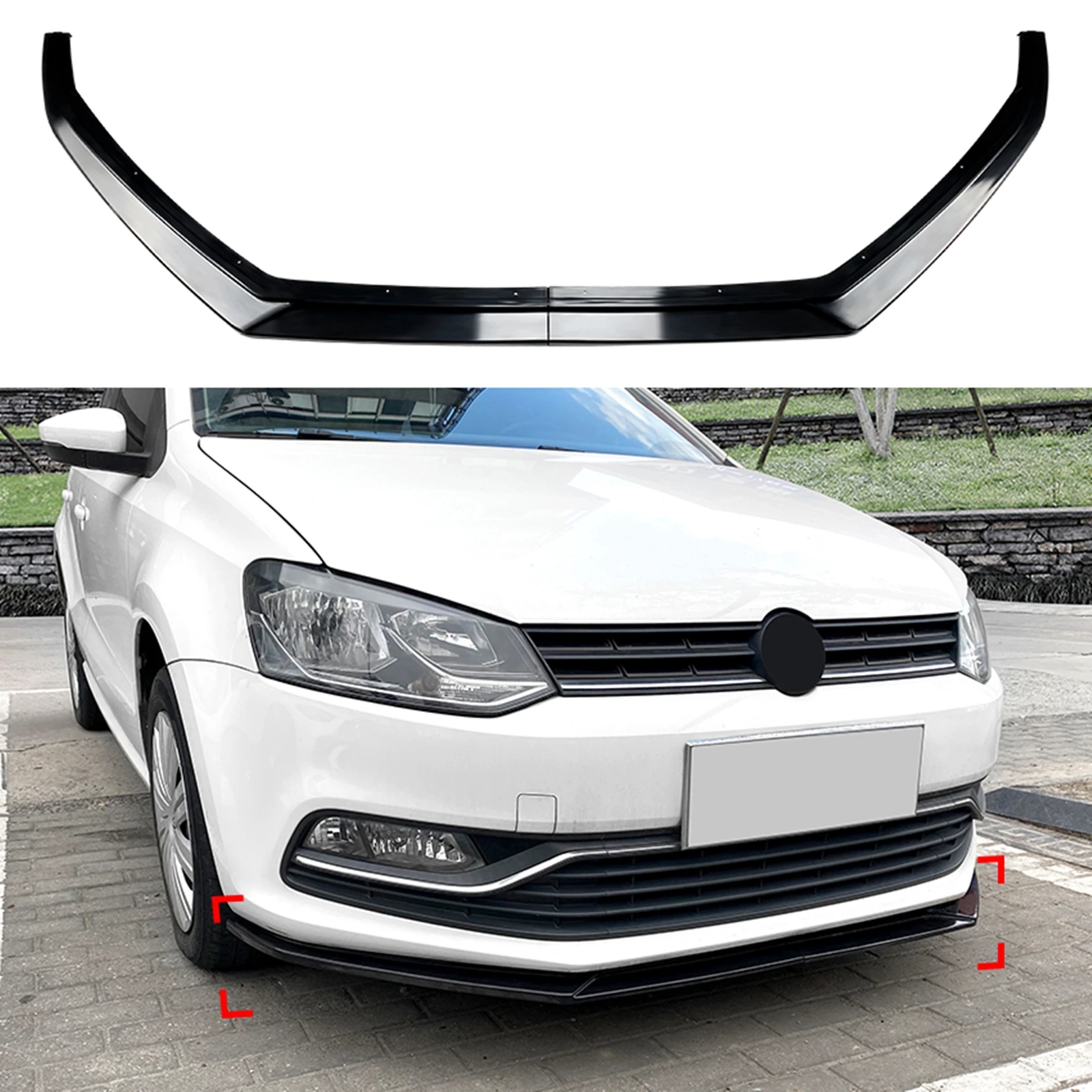 Front Bumper Spoiler Lip Lower Diffuser Splitter Blade Guard Plate For ...