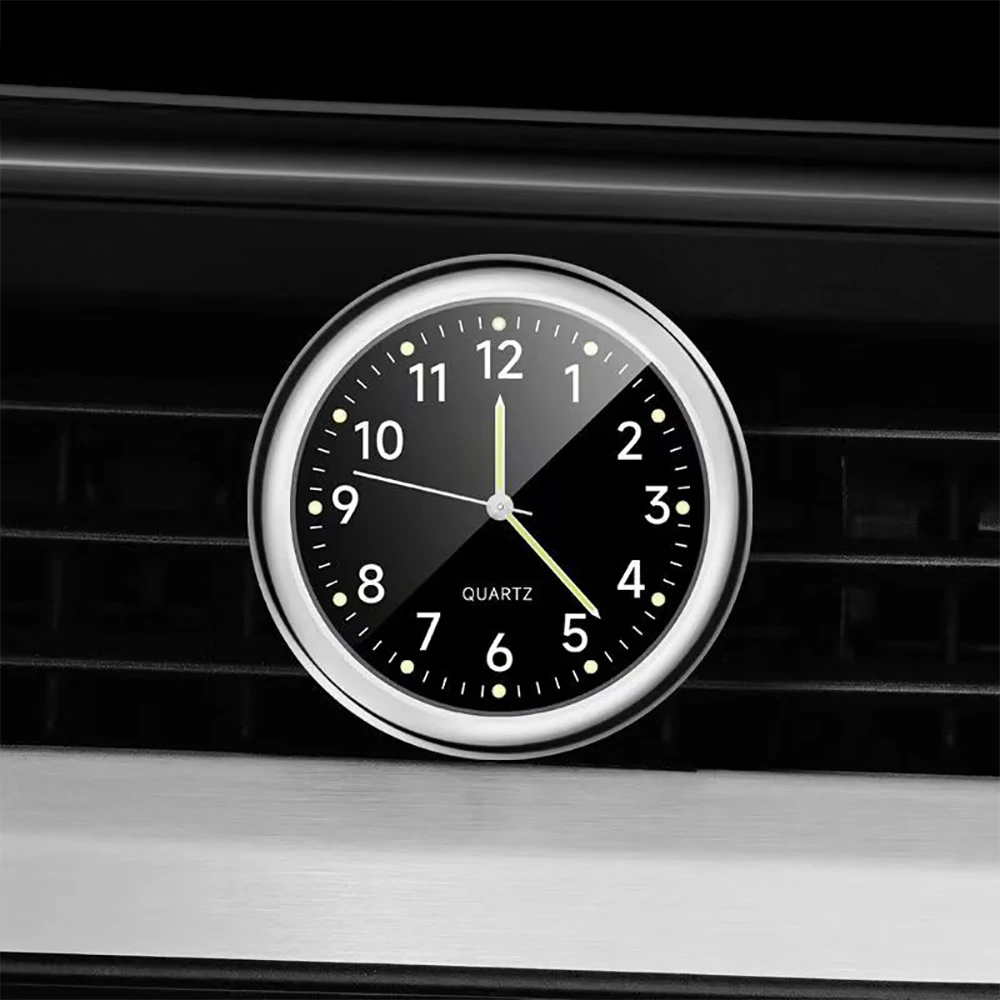 MINI-Car-Clock-Luminous-Automobiles-Internal-Stick-On-Digital-Watch ...