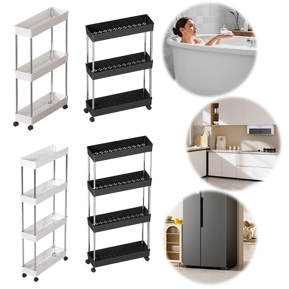 Rolling Utility Cart Multi-purpose Movable Storage Organizer Space ...