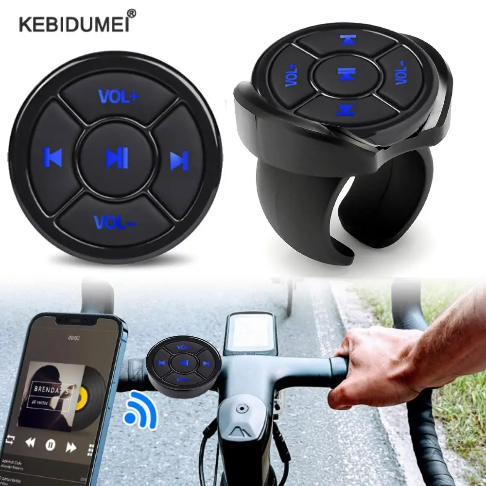 Wireless-Bluetooth-Compatible-Media-Button-Remote-Controller-Car-Bike ...