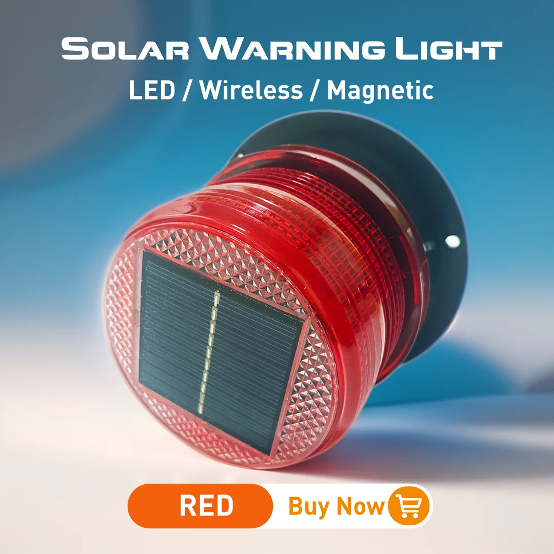 Vehicle-Solar-LED-Red-Strobe-Warning-Light-with-Magnet-Wireless ...