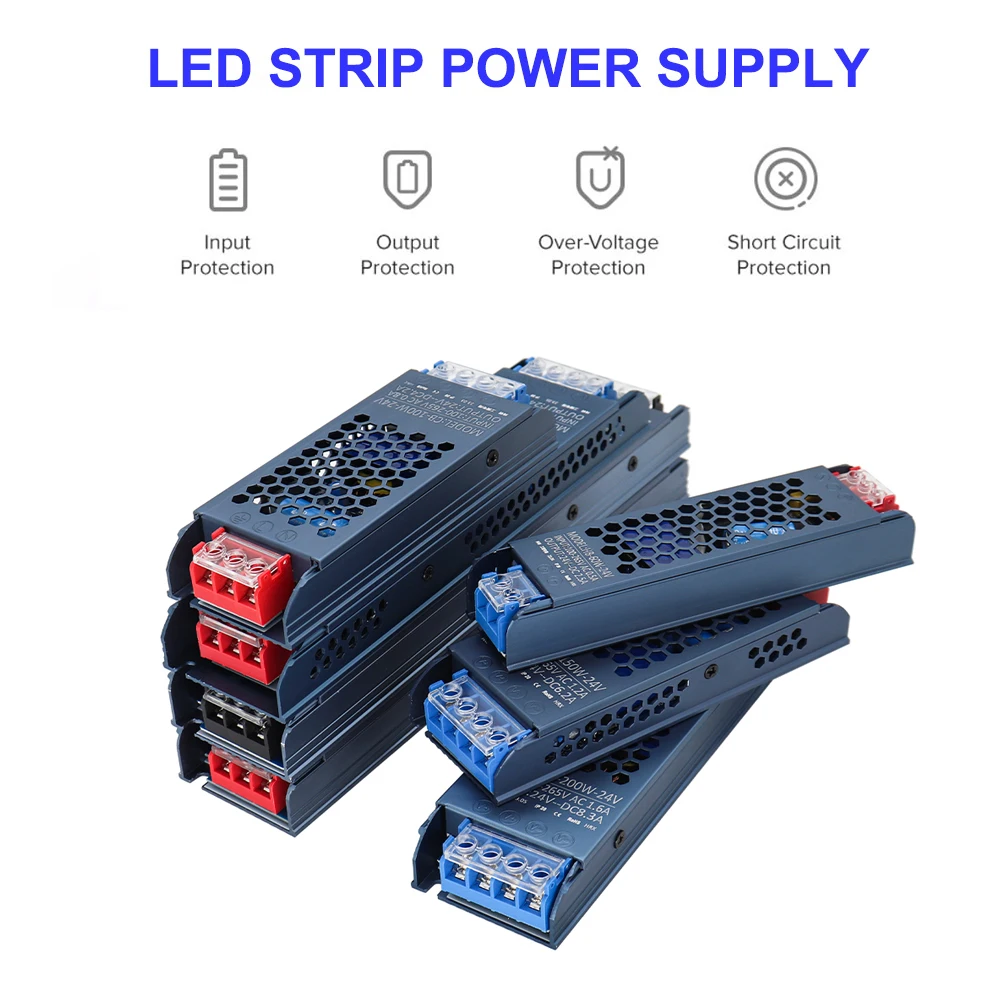 12V 24V LED Power Supply AC to DC Transformer 60W 100W 200W 300W 400W ...