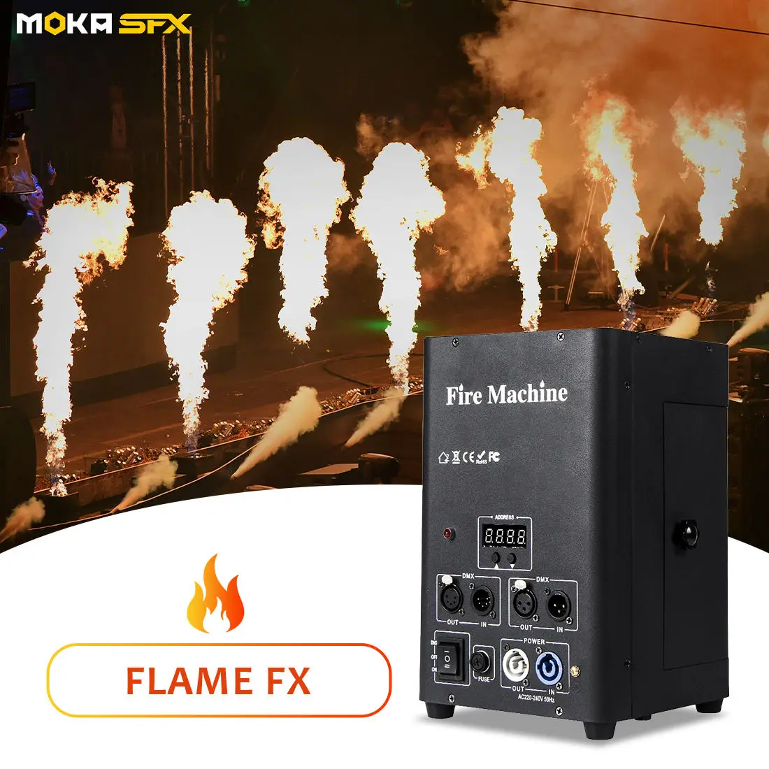 MOKA-SFX-DMX-Flame-Machine-Stage-Fire-Machine-Projector-Flamethrower ...