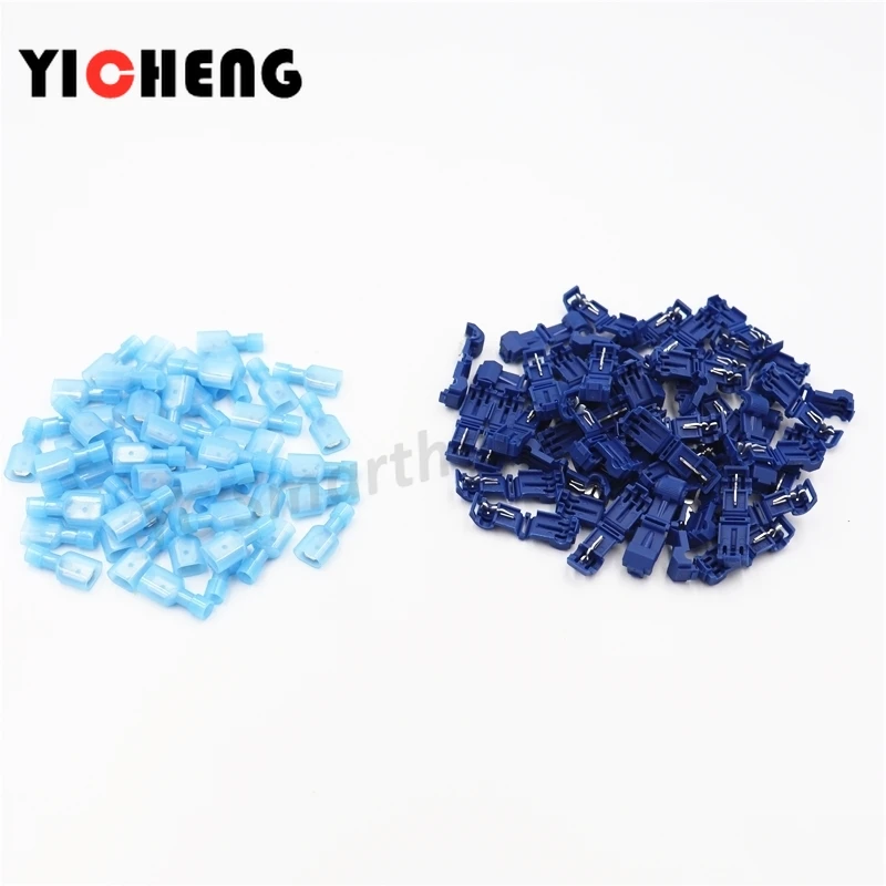 100pcs/50pairs T-type Quick Connector Crimp Terminal Cable Convenient ...