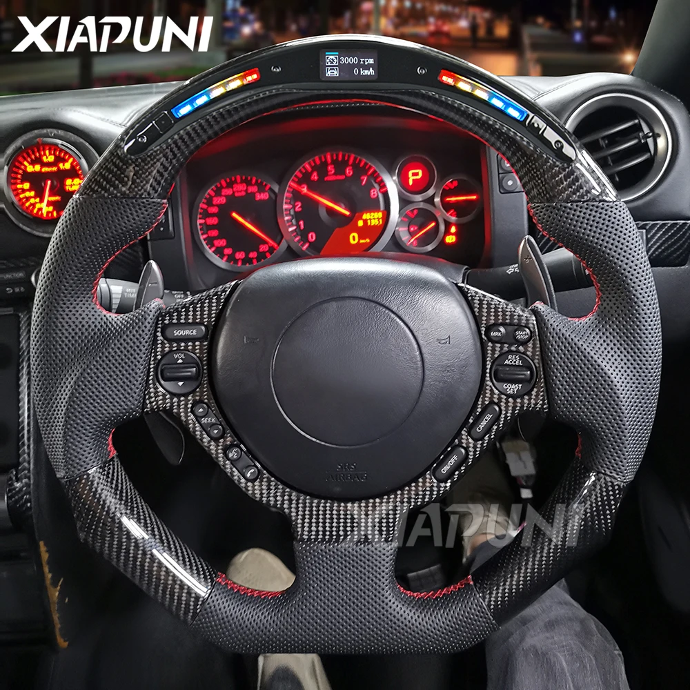Customized LED Carbon Fiber Steering Wheel for Nissan GTR R35 (2007 ...