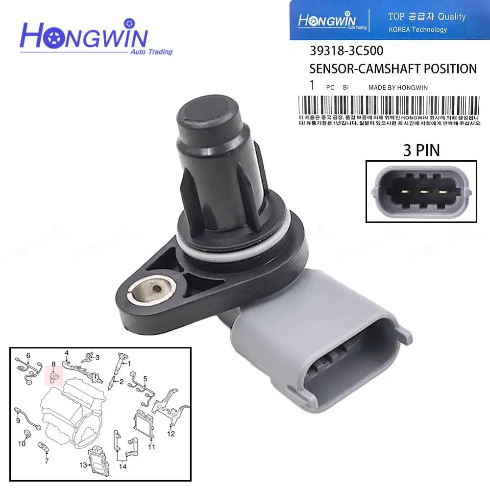 39318-3C500 camshaft Position Sensor for Hyundai Santa Azera Genesis ...