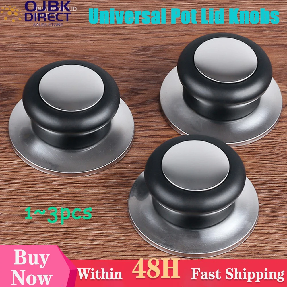 1-3PCS-Universal-Pot-Lid-Holding-Handle-Glass-Lib-Cover-Knob-Cap ...