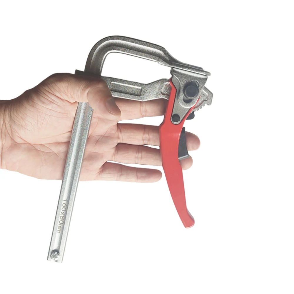 160x80mm-Ratchet-Arm-Heavy-Duty-Bar-Clamp-Strong-Hand-F-Clamp-for ...